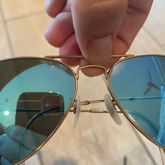 Ray-Ban | Accessories | Rayban Aviator 554 Blue Mirrored Lens | Poshmark
